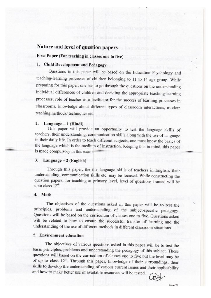 CG TET Syllabus and Exam Pattern for Paper 1 & Paper 2 - Download CG ...
